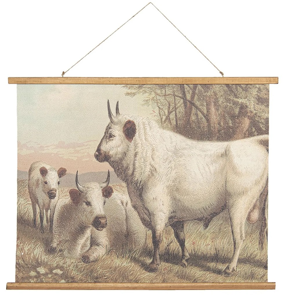 Nástěnný dekorativní plakát s krávami - 100*2*75 cm