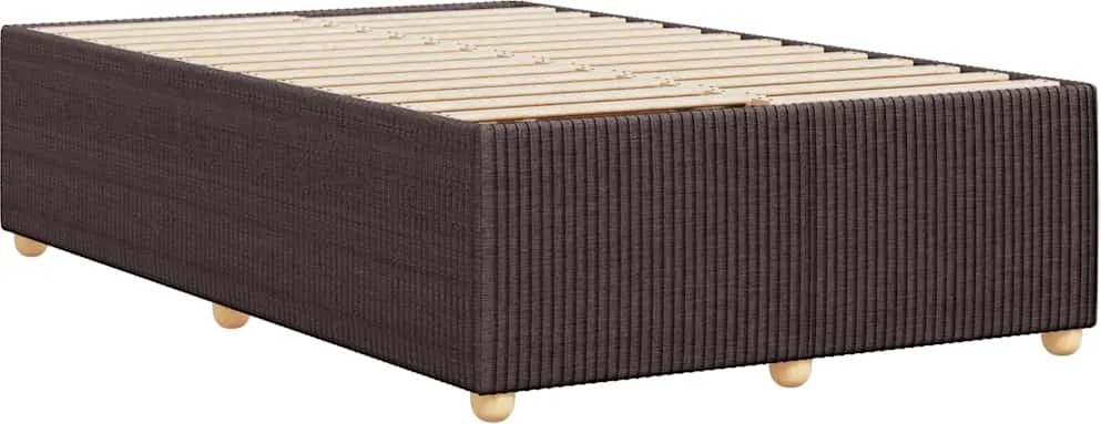 Rám postele bez matrace tmavě hnědá 120 x 200 cm textil 3284931