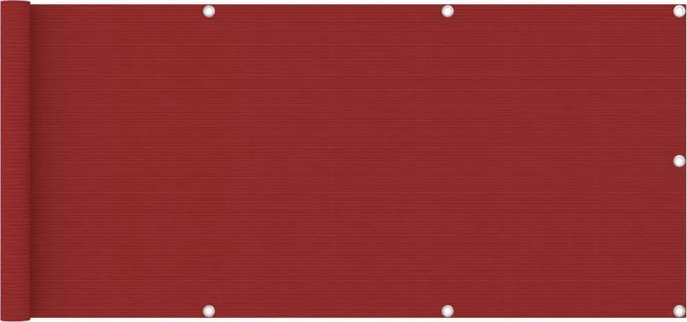 vidaXL Balkonová zástěna 75 x 400 cm HDPE [42316] Barva: Červená