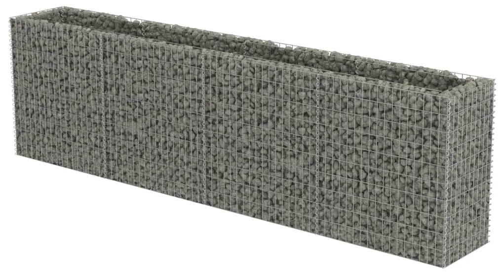 Gabionový vyvýšený záhon pozinkovaná ocel 360 x 50 x 100 cm 143560