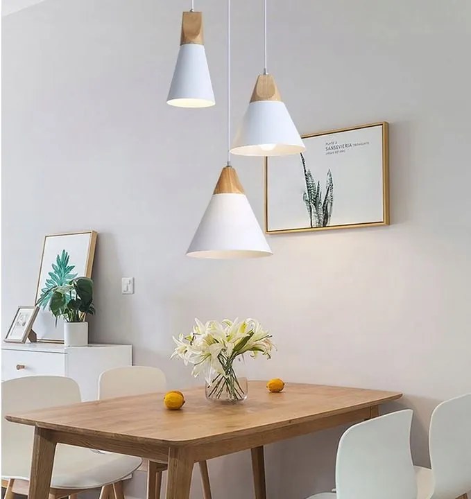 Toolight - Stropní svítidlo SCANDI 3xE27 APP064-3CP, Bílá-Hnědá, OSW-00110