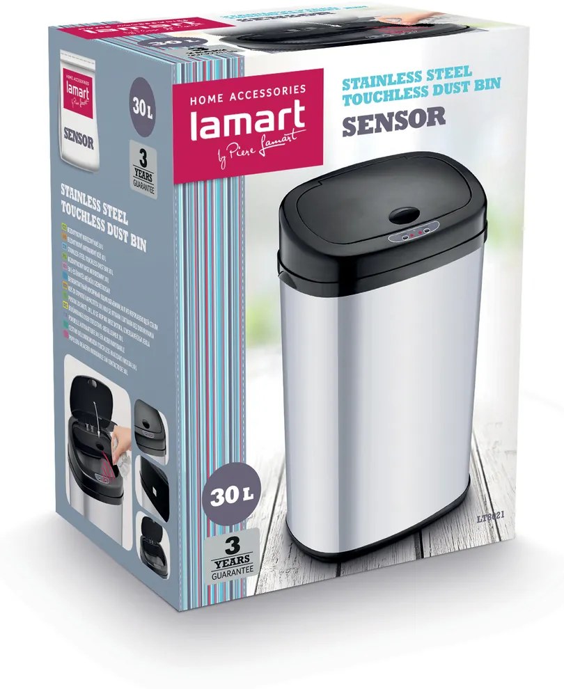 Odpadkový koš Lamart LT8021 SENSOR bezdotykový, 30 litrů