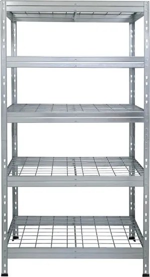 Kovový regál RIVET PRO 180x90x45 ocelová mřížka 5 úrovní pozinkovaná