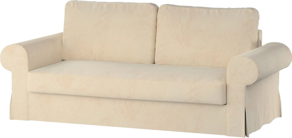 Potah na pohovku IKEA Backabro, 3-místná, rozkládací barva ekr látka lesklé, sametová