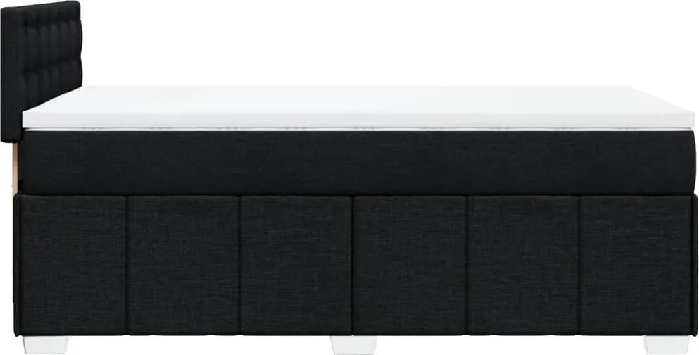 Box spring postel s matrací černá 90x190 cm textil 3286939