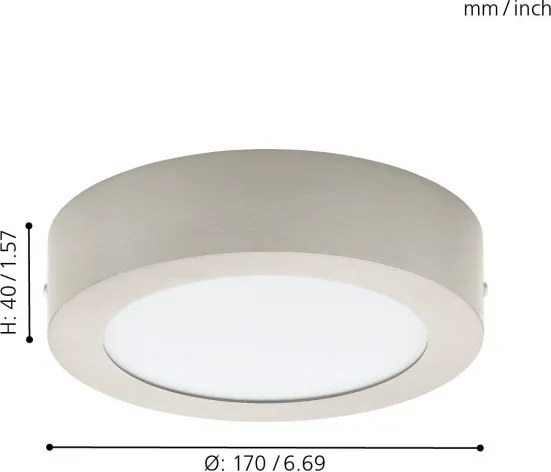 Eglo 78213 - LED Stropní svítidlo FUEVA LED/10,9W/230V