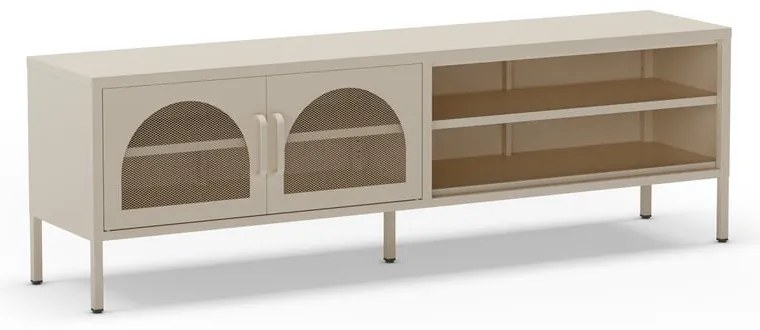 Krémový TV stolek 160x50 cm Diora – Marckeric