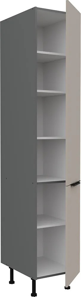 ARIA ta | vysoká skříňka 40 DK-215 2F potravinová s policemi | 40 cm | ANTI FINGERPRINT povrch | antracit/béžová