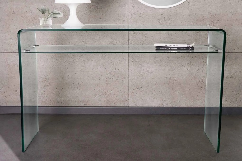 Designová konzola Phantom 100 cm sklo
