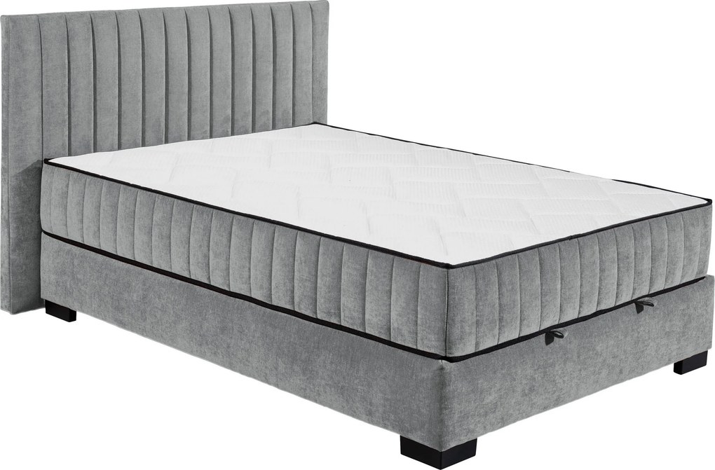 XXXLutz AMERICKÁ POSTEL, 140/200 cm, antracitová MID.YOU - Postele s úložným prostorem - 002220053905