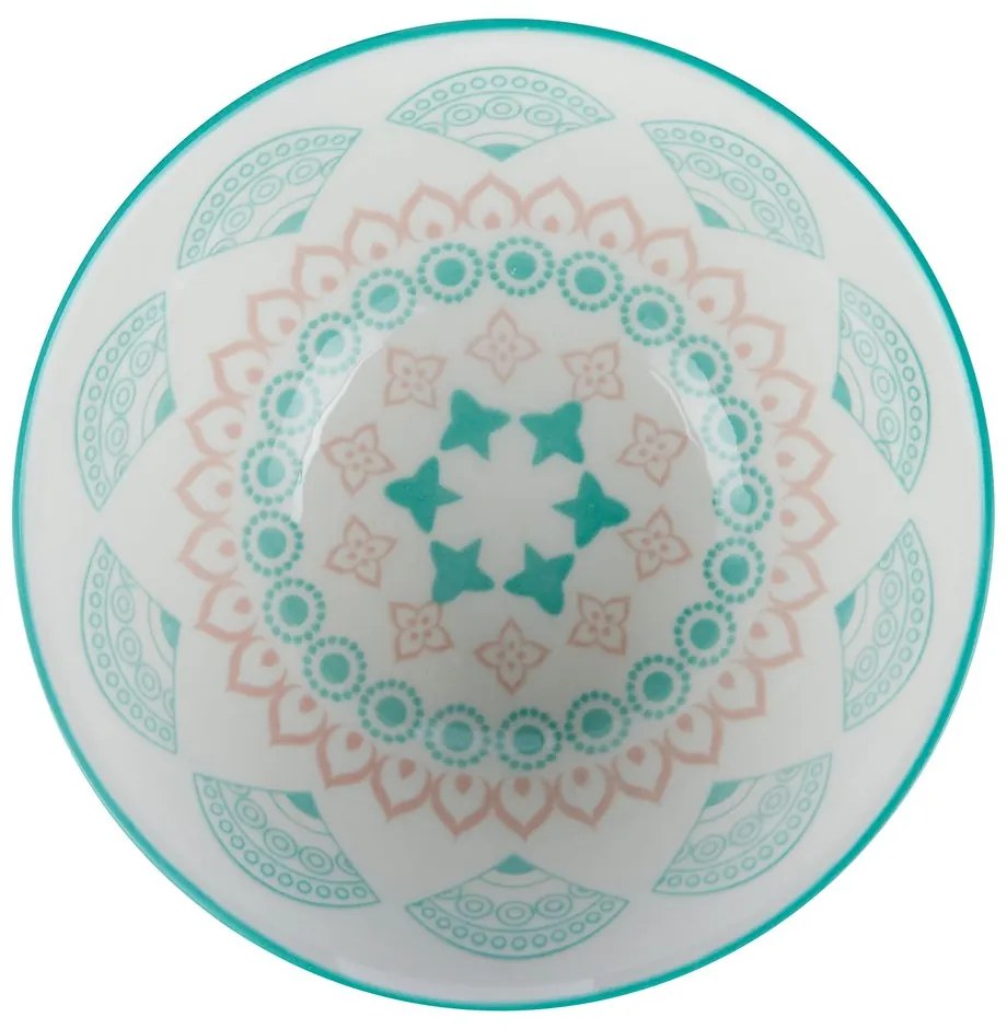 ORNAMENTS Miska 240 ml - růžová/zelená