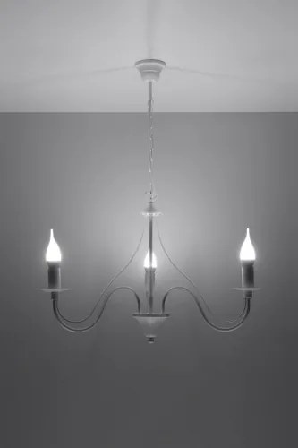 Lustr SOLLUX Minerwa 3 E14 3x40W bez zdroje SL.0213 bílá