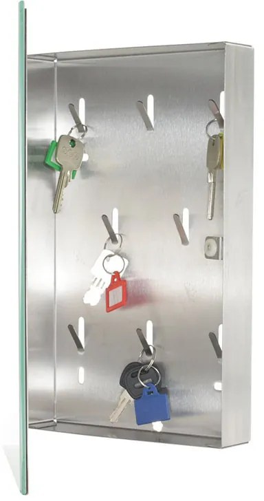 Rottner Skříňka na klíče KEY GLASS, na 8 klíčů, bílá