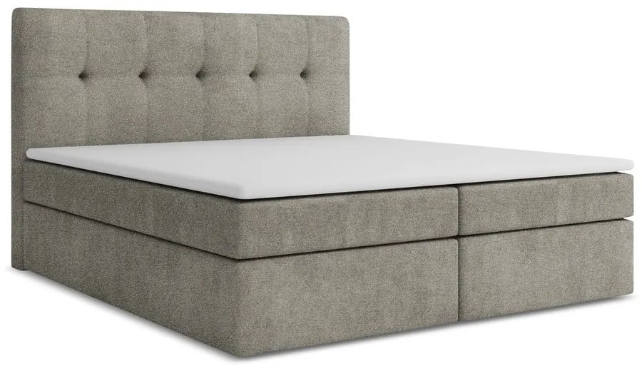 Šedá boxspring postel s úložným prostorem 180x200 cm Palta – Makamii
