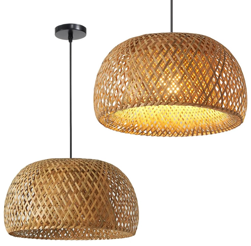 Toolight - stropní svítidlo z přírodního bambusu E27 60W APP886-1CP, hnědá, OSW-05246