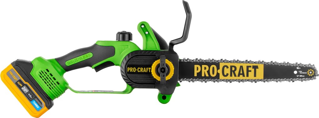 Procraft PKA33 20V SET - akumulátorová řetězová pila (s 4,0 Ah akumulátorem a nabíječkou)
