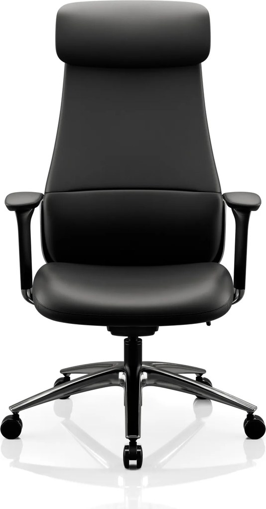 Kancelářské kožené manažerské křeslo černé COMMAND