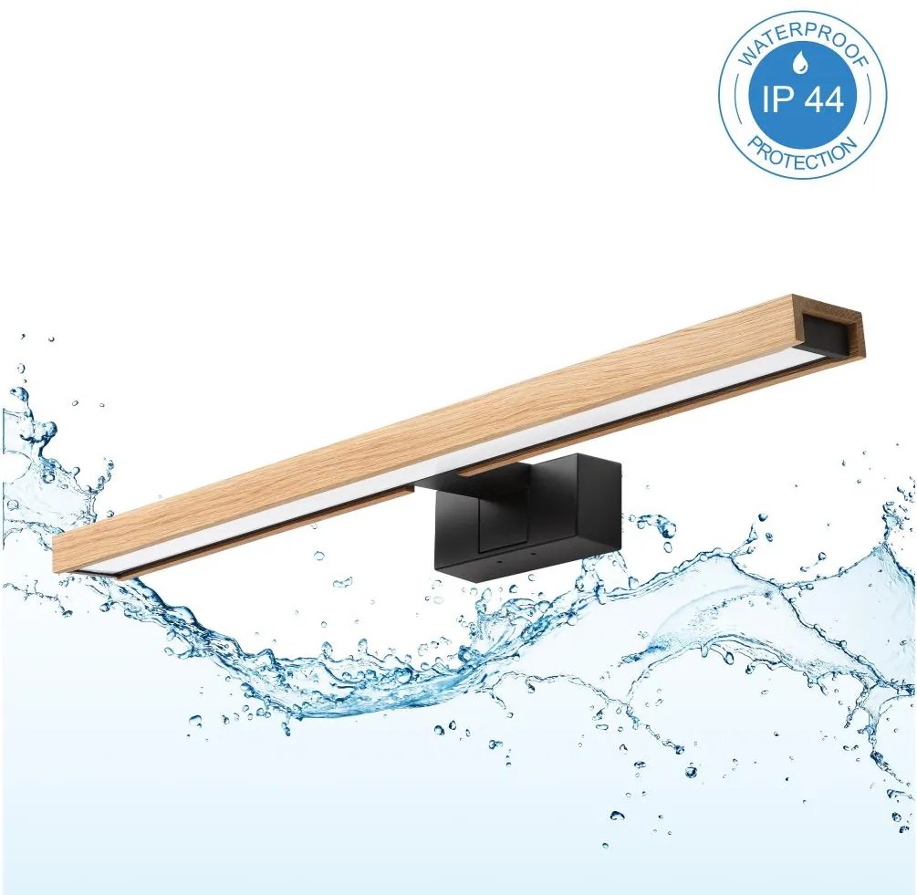 BRILAGI - LED Koup osvět zrcadla 3v1 WOODY MIRROR LED/12W/230V IP44 černá/dub