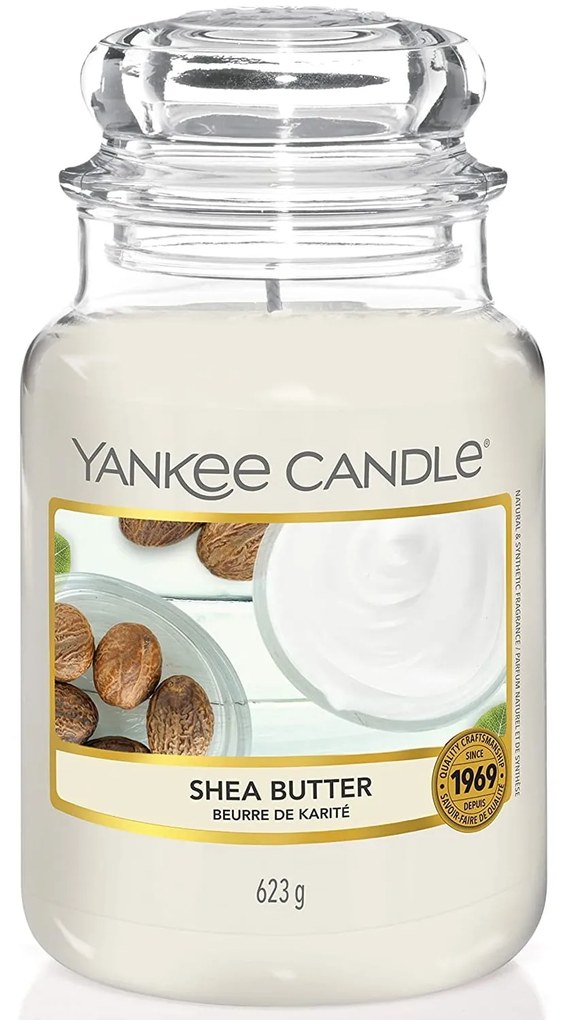 Yankee Candle Svíčka Yankee Candle 623gr - Shea Butter, bílá barva, sklo, vosk