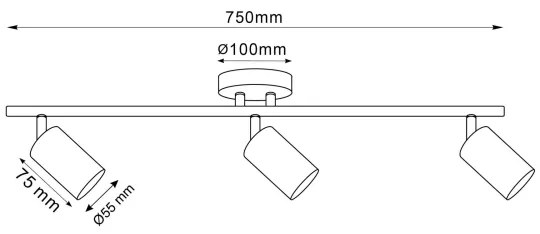 Bodové svítidlo GOLDI 3xGU10/10W/230V zlatá