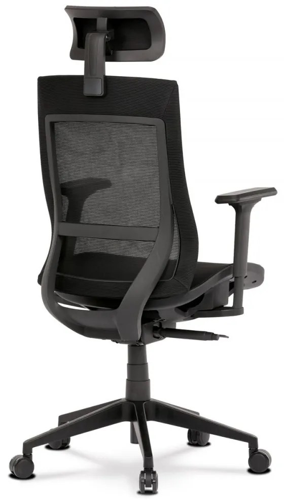 Autronic Kancelářská ergonomická židle VEGA — síťovina, černá