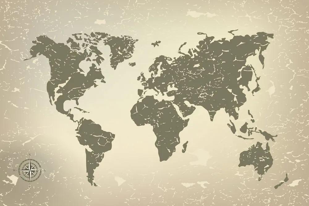 Obraz stará mapa světa na abstraktním pozadí Varianta: 60x40