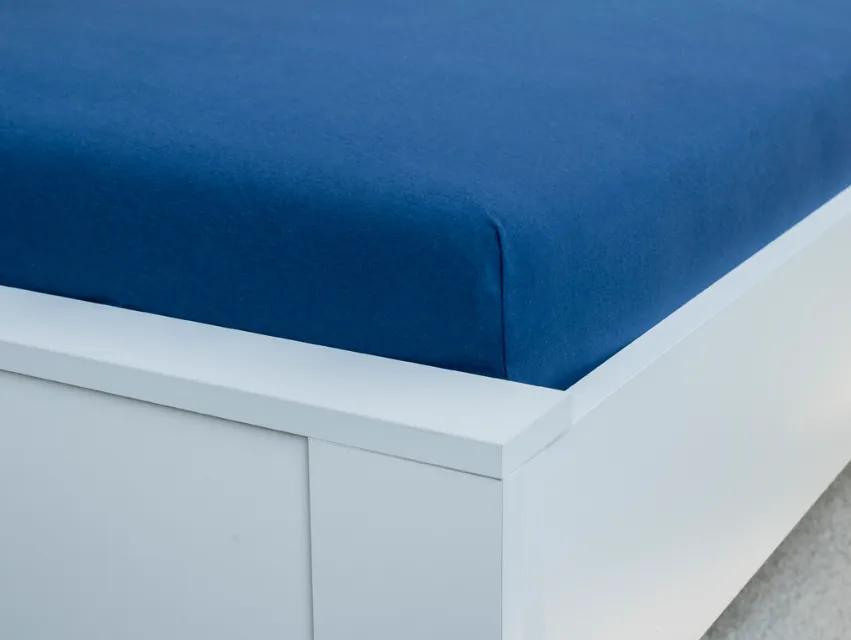 XPOSE® Jersey prostěradlo Exclusive - tmavě modré 90x200 cm