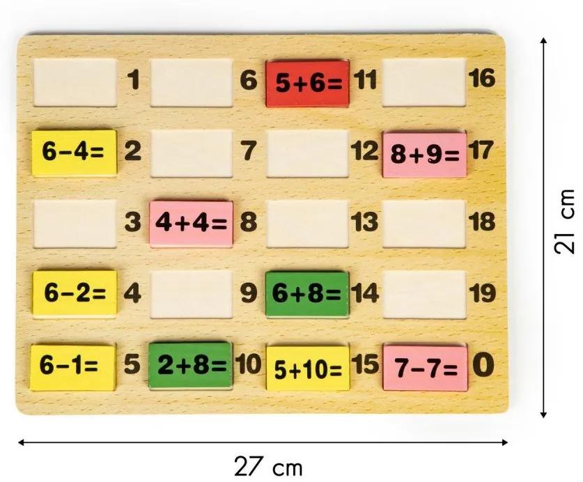 Dřevěná matematická tabulka
