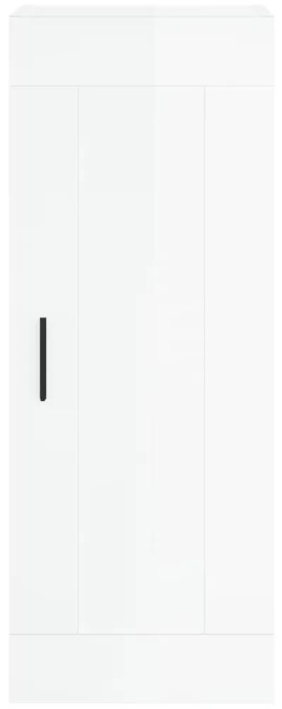 Skříň highboard bílá s vysokým leskem 34,5x34x180 cm kompozit,  3200211