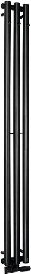 Sapho Sapho, PILON topné těleso 196x1800mm, se 3 háčky, černá mat, IZ128T