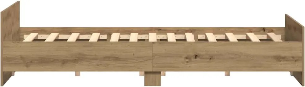 Rám postele Artisanový dub 203 x 203 x 50 cm Kompozitní dřevo 3329304