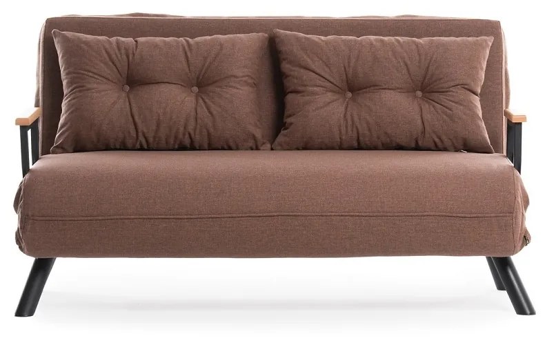 Designová rozkládací sedačka Hilarius 133 cm světle hnědá