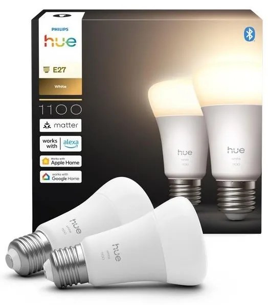 SADA 2x LED Stmívatelná žárovka Philips Hue WHITE E27/9,5W/230V 2700K 8720169365797