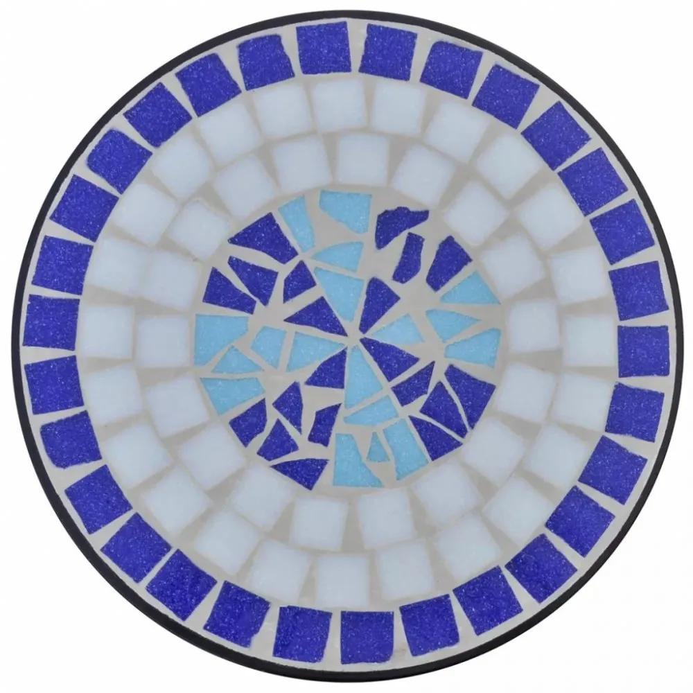Mozaikový stolek na květiny keramika Dekorhome Modrá