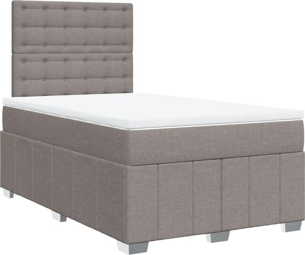 Box spring postel s matrací taupe 120x190 cm textil 3291625