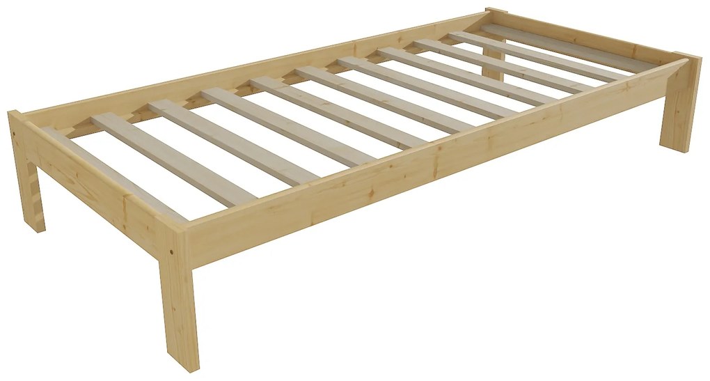 Vomaks Jednolůžková postel VMK007A Rozměr: 80 x 200 cm, Barva: surové dřevo