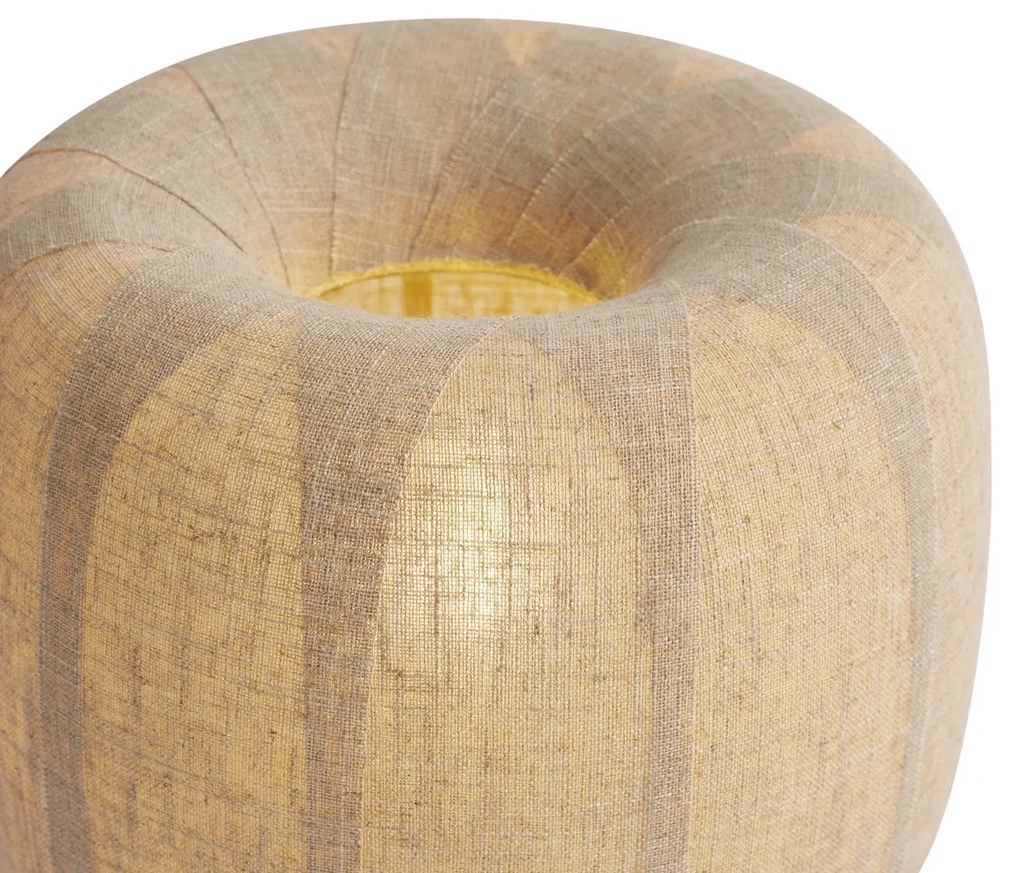 Chytrá stolní lampa černá s béžovým lněným stínidlem 28 cm vč. Wifi A60 - Nami