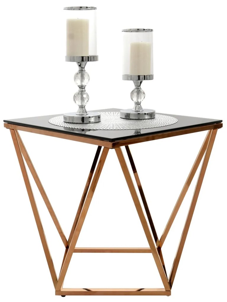 Tutumi Konferenční stolek Glamour CT-022 - 50 x 50 - zlatá