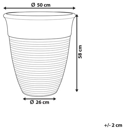 Šedý květináč ⌀50 cm KATALIMA Beliani