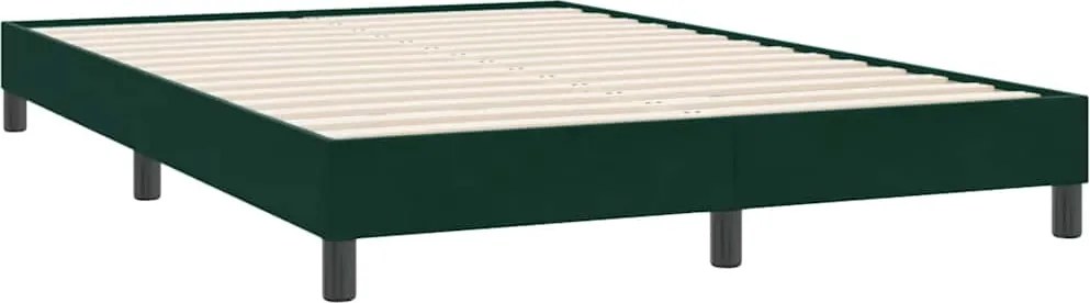 Box spring postel s matrací tmavě zelená 160x220 cm samet 3317574