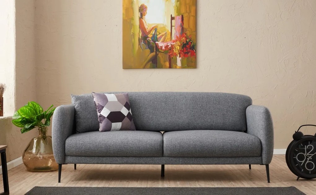 Hanah Home Třímístná pohovka VENUS šedá 210 cm 825BLC2755