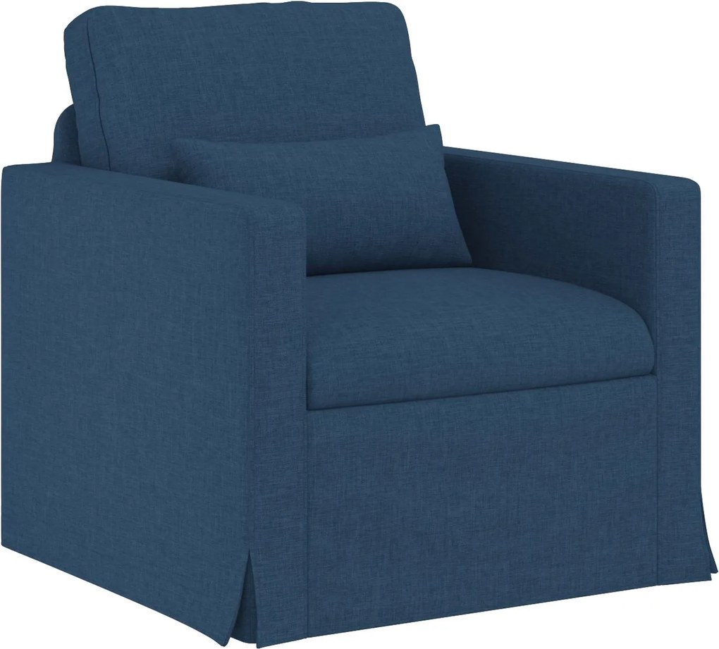 Set pohovek 2 ks Modrá textil 3407587