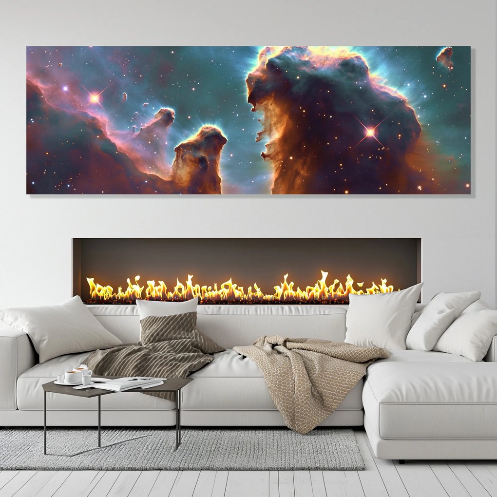 Obraz na plátně - Hvězdná mlhovina, Nebula Astraeus FeelHappy.cz Velikost obrazu: 210 x 70 cm