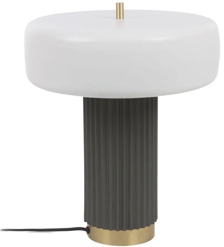 OnaDnes -20% Bílo zelená kovová stolní lampa Kave Home Serenella