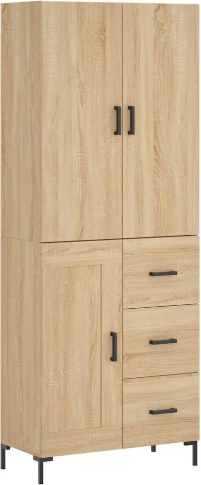 Skříň highboard dub sonoma 69,5 x 34 x 180 cm kompozitní dřevo 3196014