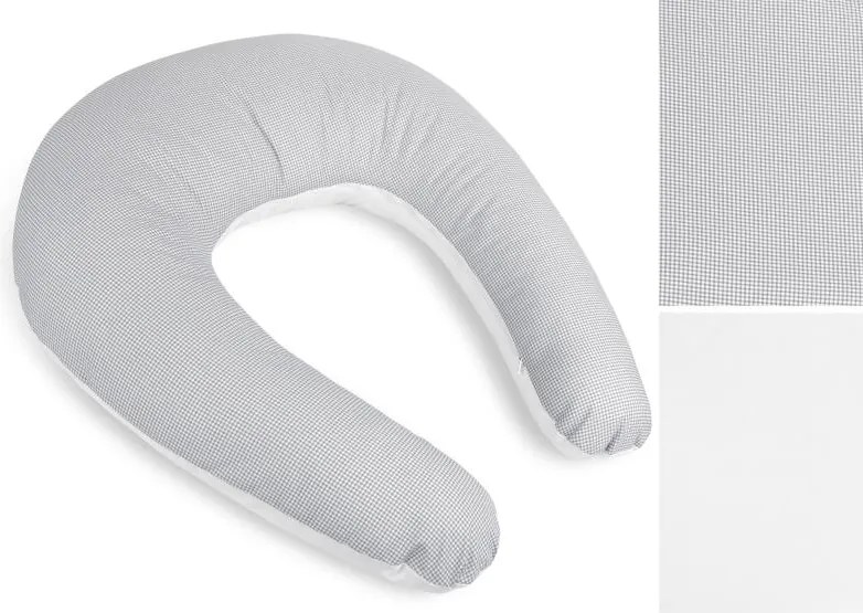 Bellatex Povlak na kojicí polštář na zip Šedá,Bílá 180 cm, po obvodu