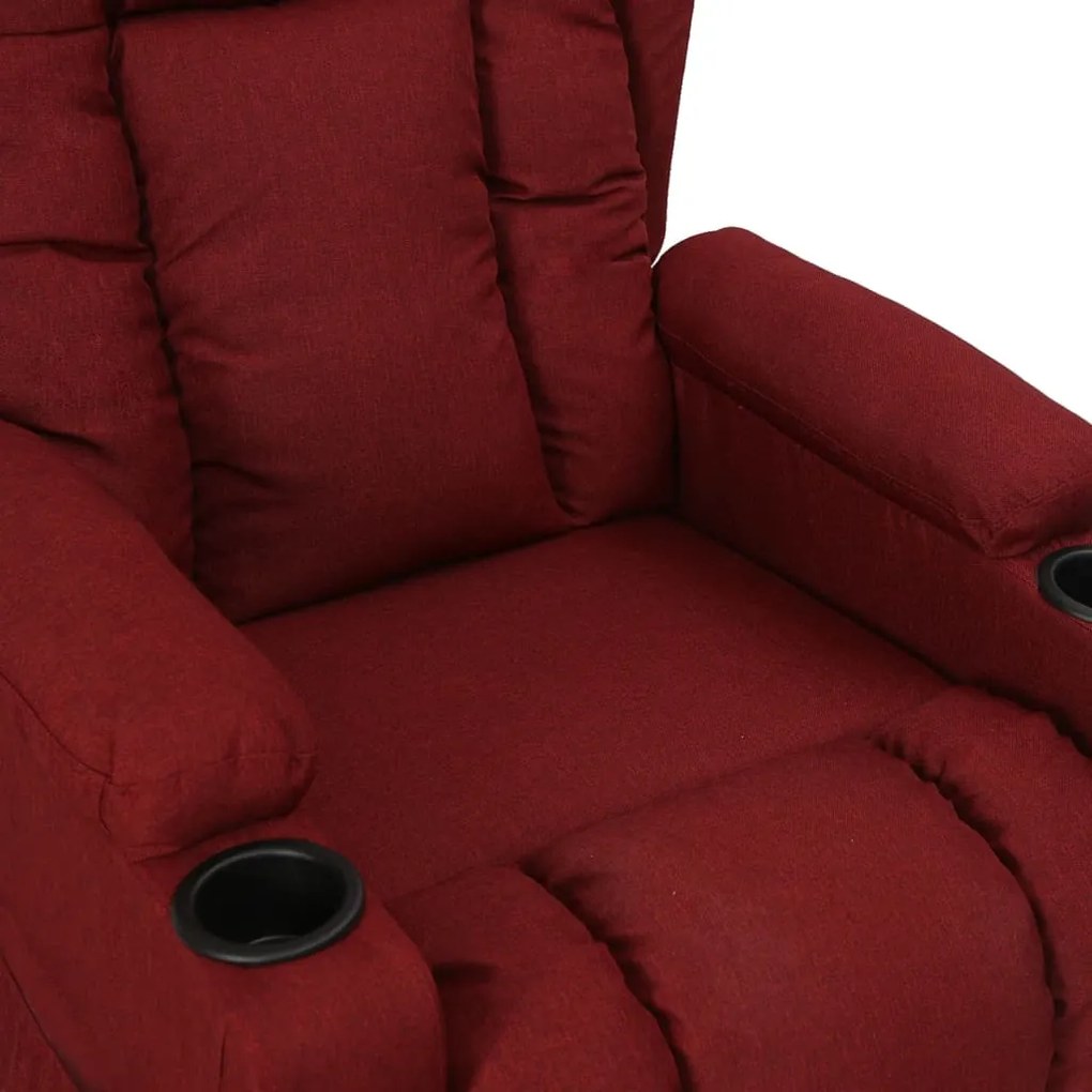 Polohovací křeslo vínové textil 339051