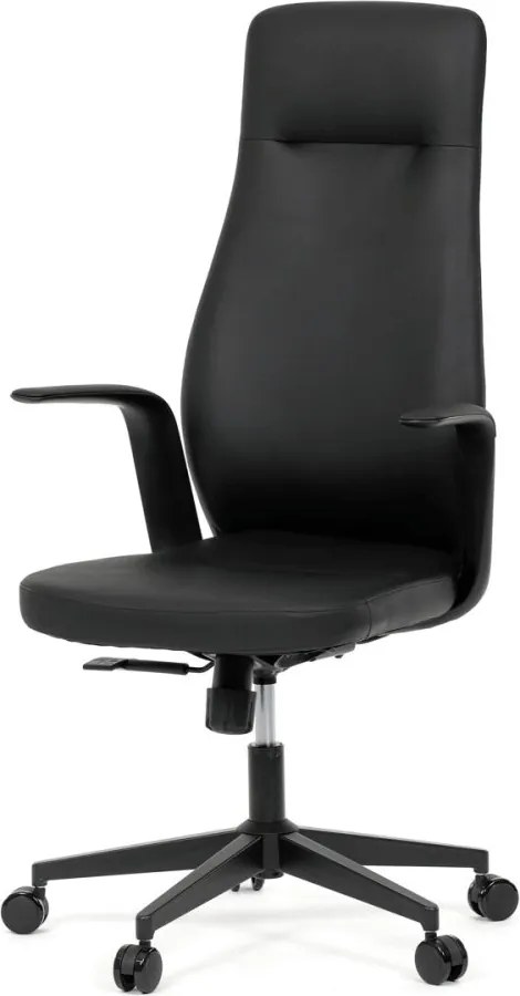 Kancelářské křeslo KA-T8325 BK, synchronní mechanismus, černá ekokůže (66 x 62) cm