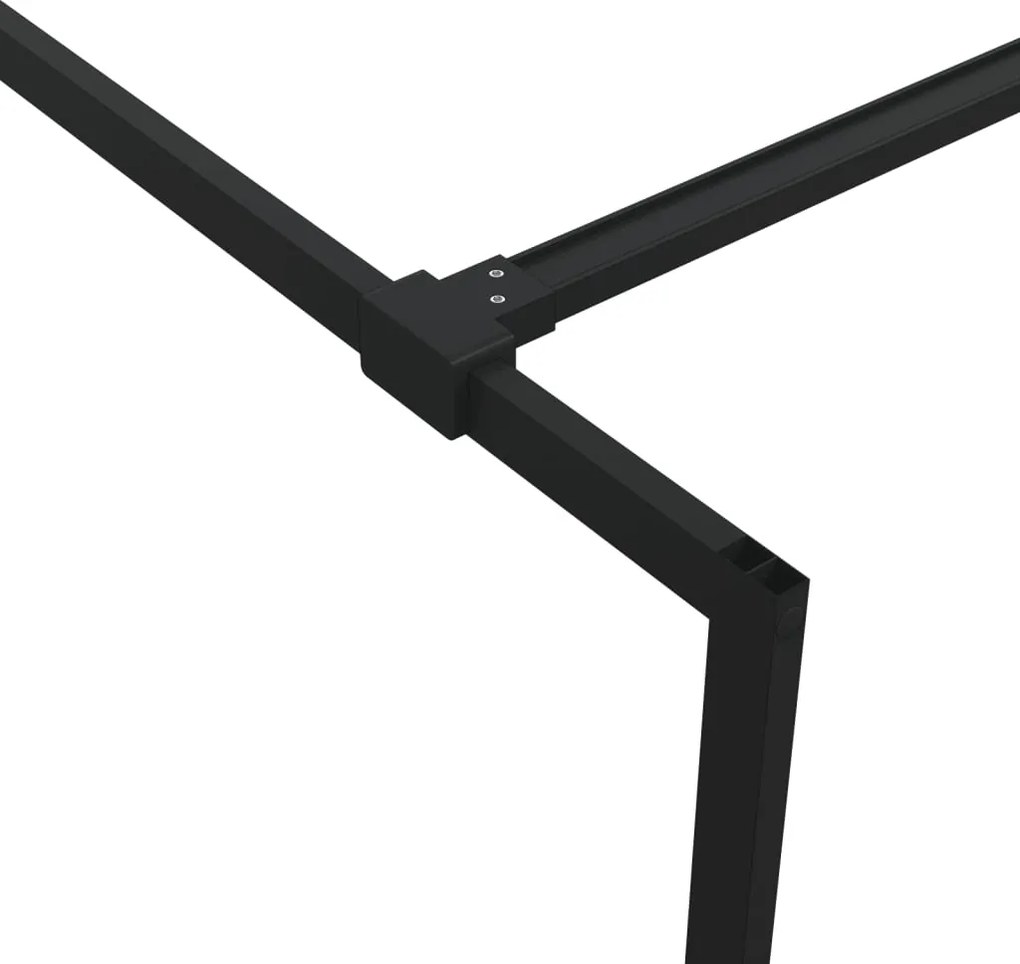 Sprchová zástěna walk-in černá 90 x 195 cm čiré ESG sklo 152146