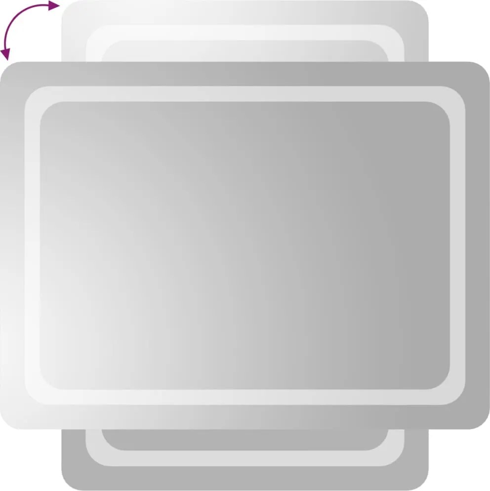Koupelnové zrcadlo s LED osvětlením 60 x 80 cm 3154096